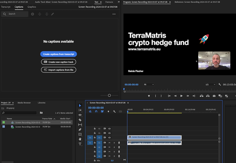 How To Generate Captions (Text to Speech) in Adobe Premiere Pro | Reinis Fischer